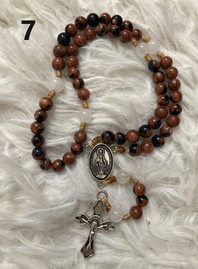 Small Stone Bead Rosaries, Lightweight and Durable Catholic Rosary ...