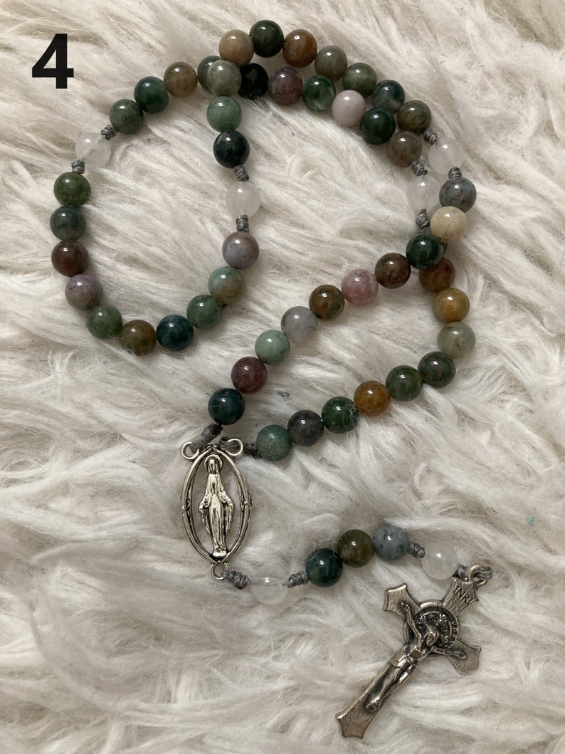 Small Stone Bead Rosaries, Lightweight and Durable Catholic Rosary ...