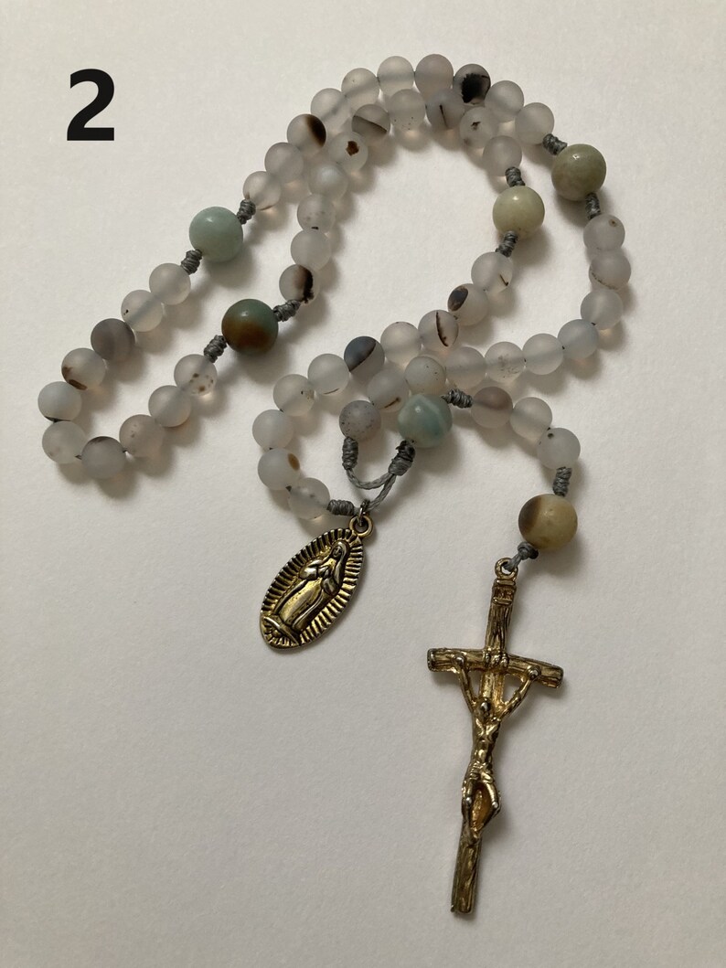 Small Stone Bead Rosaries, Lightweight and Durable Catholic Rosary ...