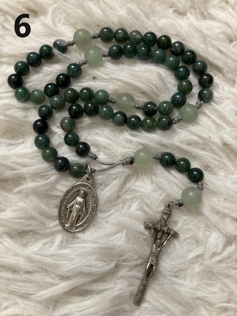 Small Stone Bead Rosaries, Lightweight and Durable Catholic Rosary ...