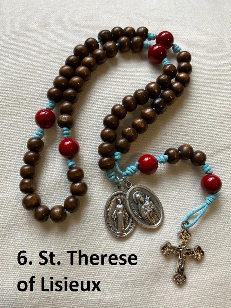 Female Patron Saints Wood Bead Rosaries | Lightweight and Durable | Catholic Gift | Catholic ...