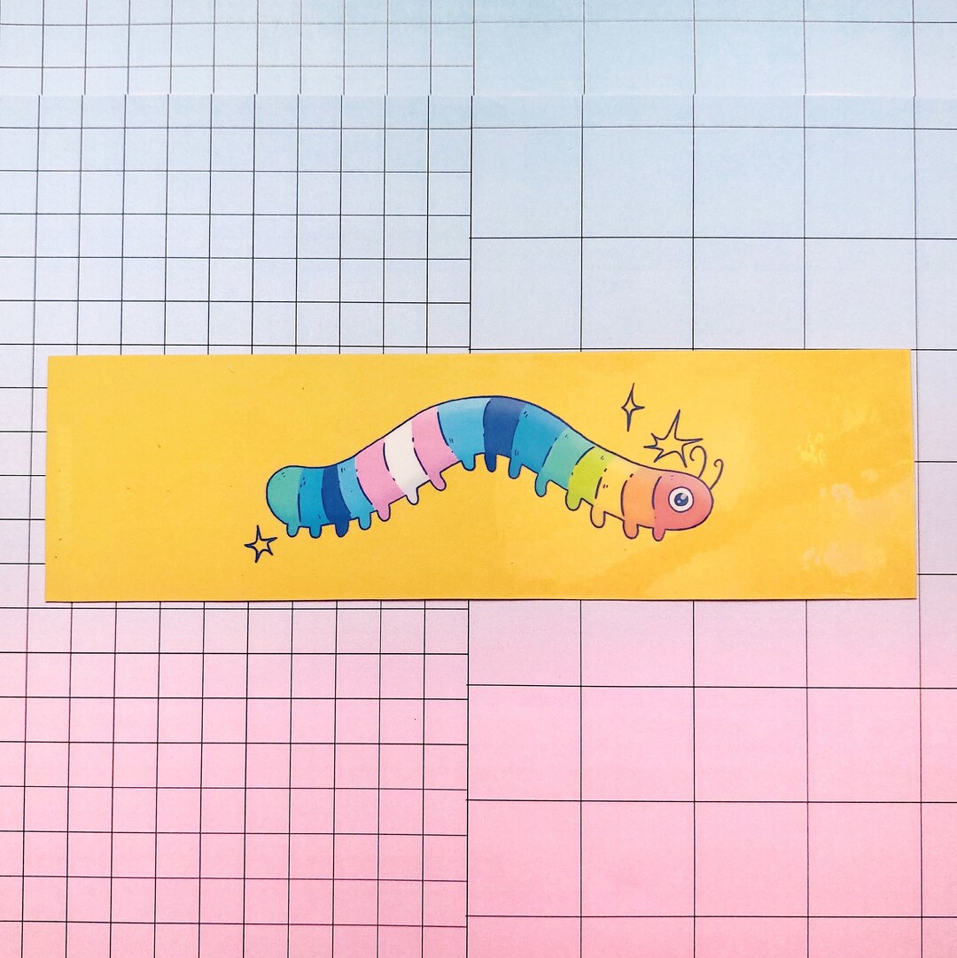 Pride Caterpillar Bookmark Laminated - Etsy