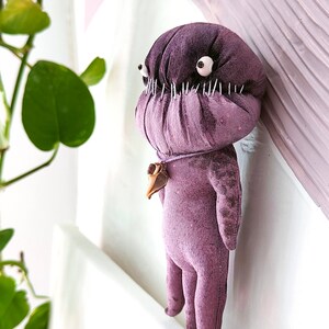 Cute Purple Sea Monster With a Shell Necklace, Horror Doll, Ancien ...
