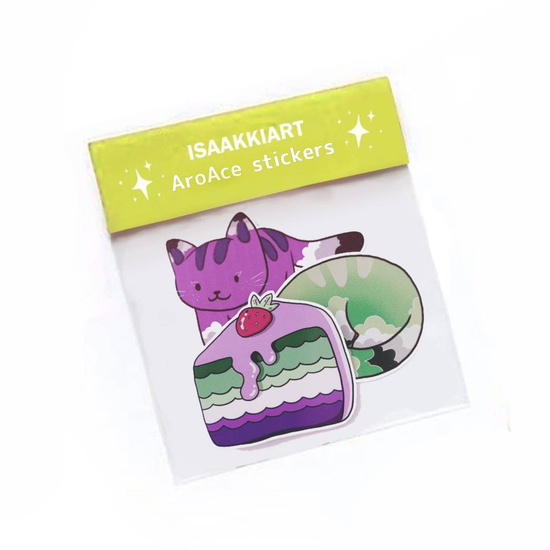Aro Ace Stickers Set Self Care Queer Plant Dad Witchy Cottagecore ...