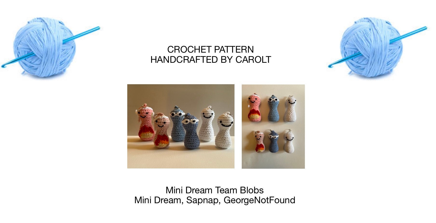 MINI Dream Team Blobs Crochet Pattern - Etsy