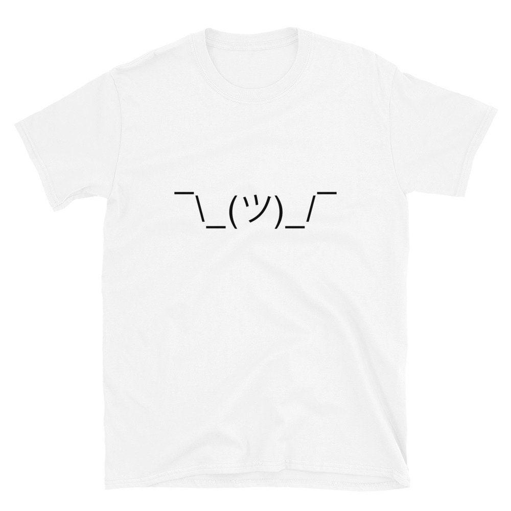 Shrug ASCII Emoji T-shirt / Programmer Gamer Meme Gift / Unisex Shirt ...