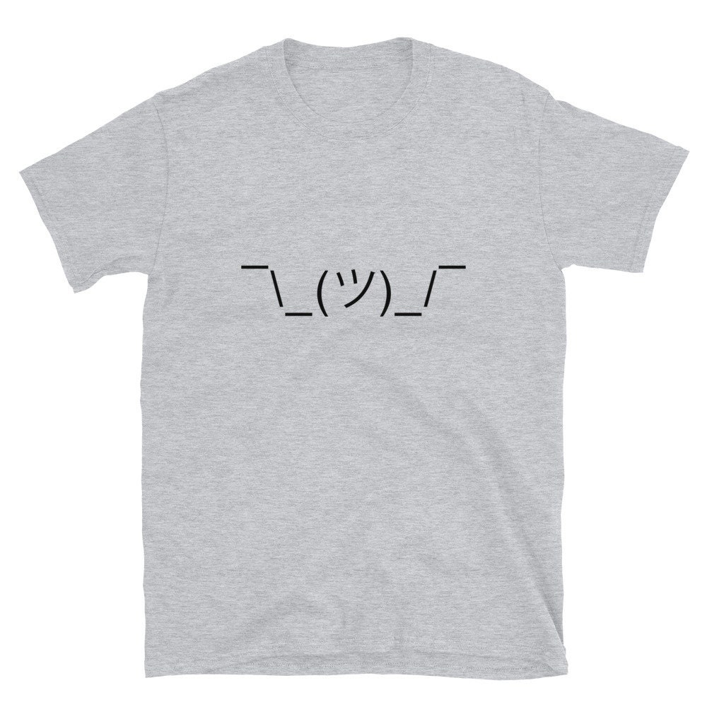 Shrug ASCII Emoji T-shirt / Programmer Gamer Meme Gift / Unisex Shirt ...