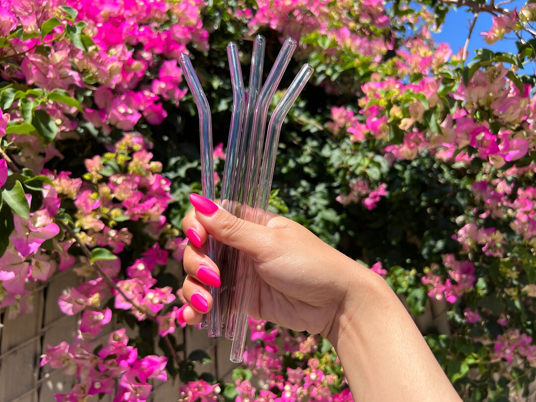 Eco Friendly Reusable Borosilicate Bend Straw - Etsy