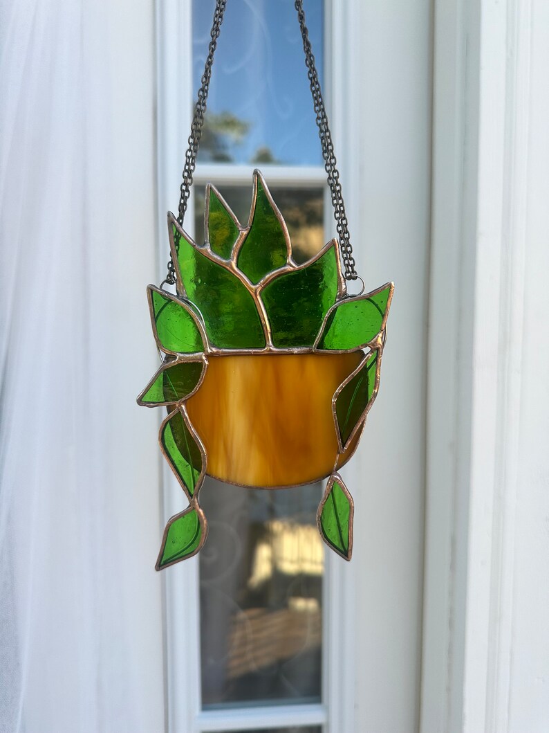 Stained Glass 3D Plant Suncatcher - Etsy