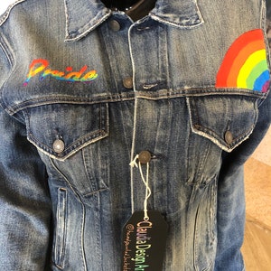 Pride Denim Jacket, Hand Painted. - Etsy