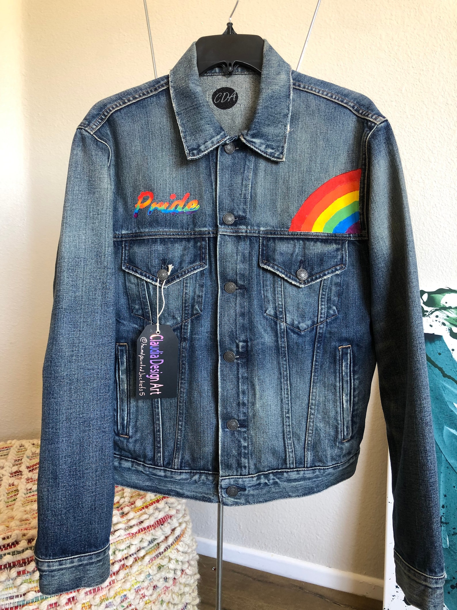 Pride Denim Jacket, Hand Painted. - Etsy