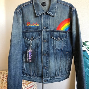 Pride Denim Jacket, Hand Painted. - Etsy