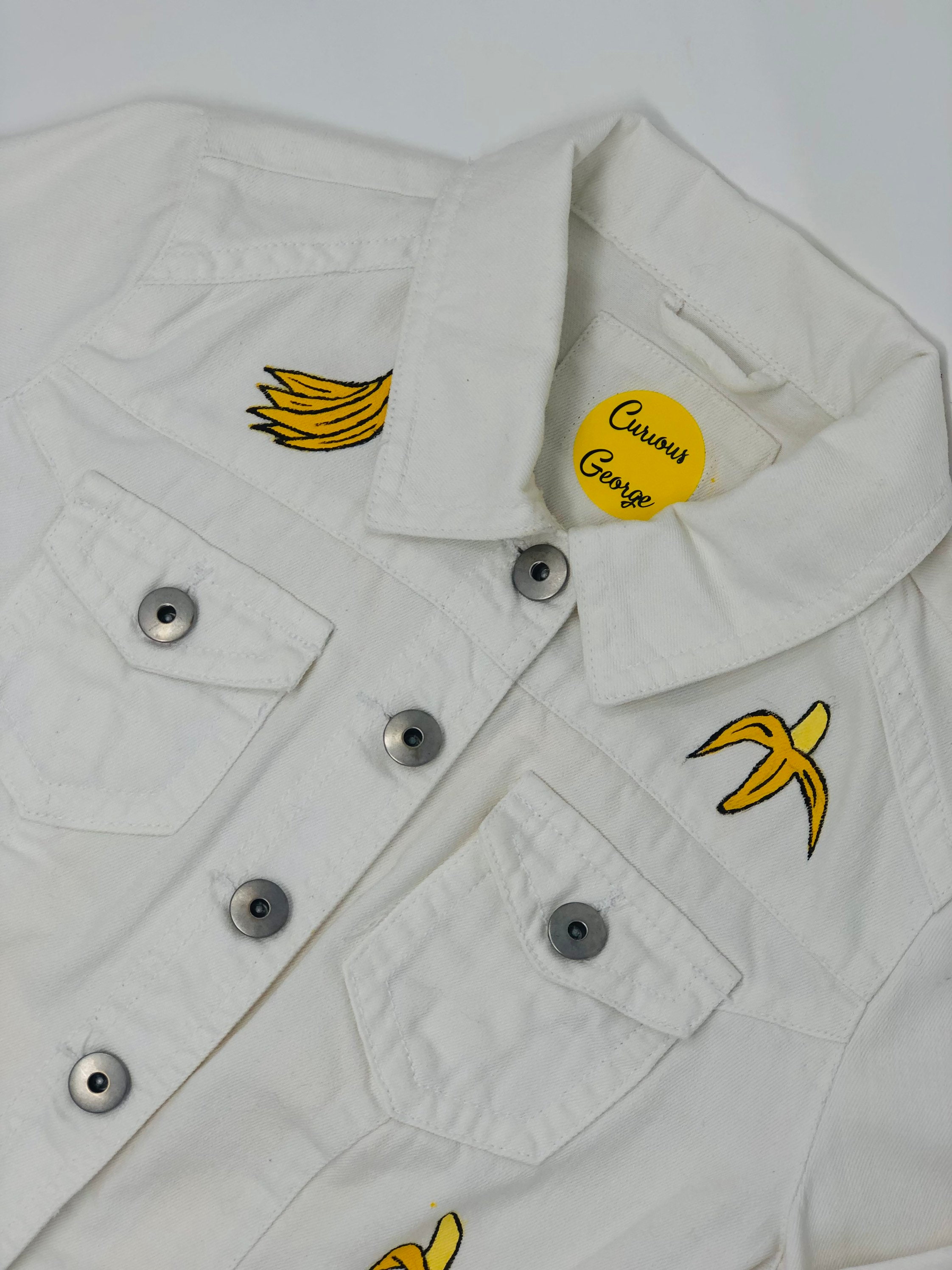 Curious George Hand Painted Denim Jacket. - Etsy