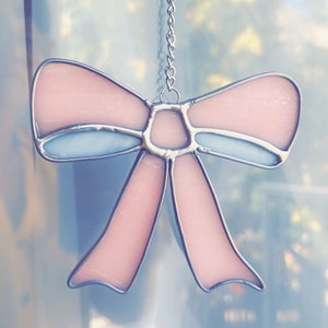 Coquette Bow Stained Glass Suncatcher - Etsy