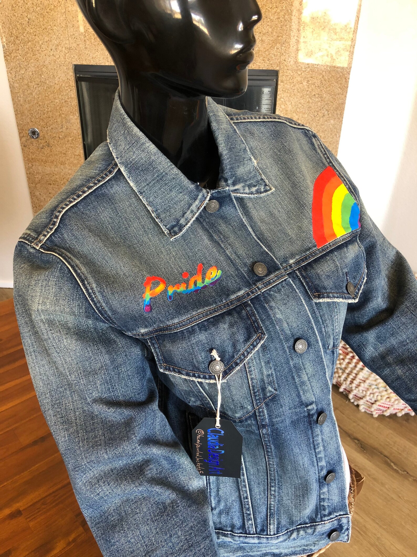 Pride Denim Jacket, Hand Painted. - Etsy