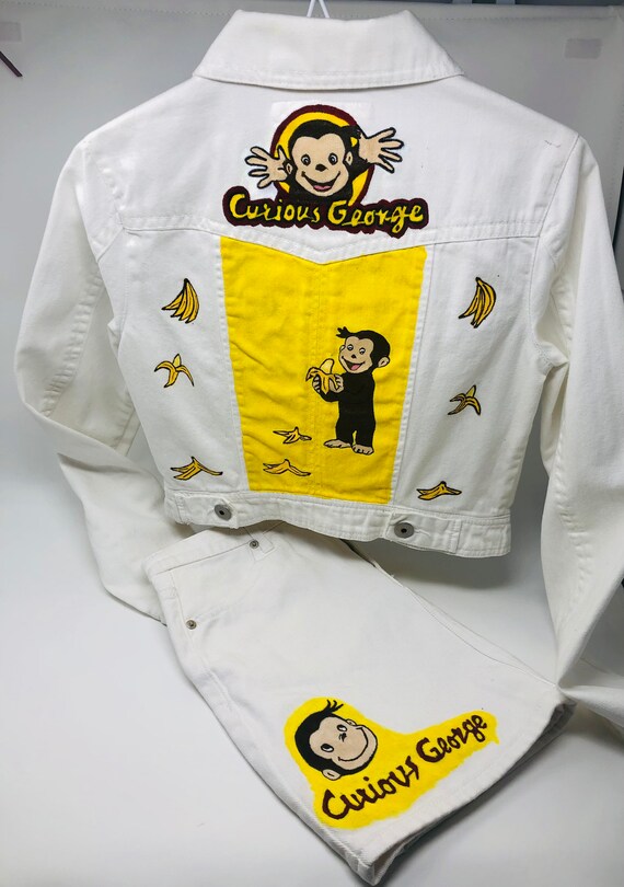 Curious George Hand Painted Denim Jacket. | Etsy