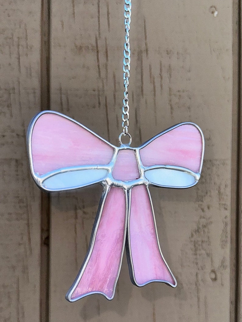 Coquette Bow Stained Glass Suncatcher - Etsy