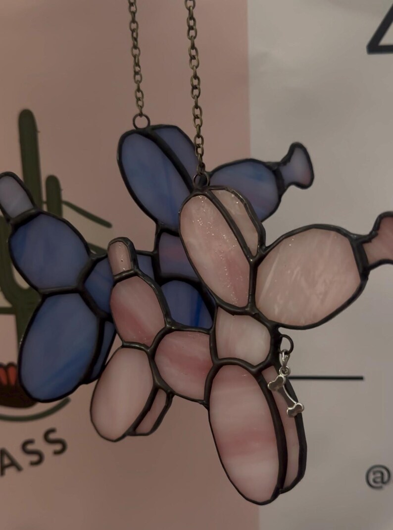 Balloon Dog Stained Glass - Etsy