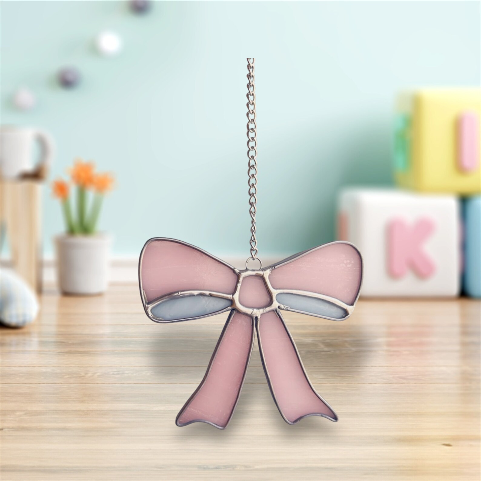 Coquette Bow Stained Glass Suncatcher - Etsy