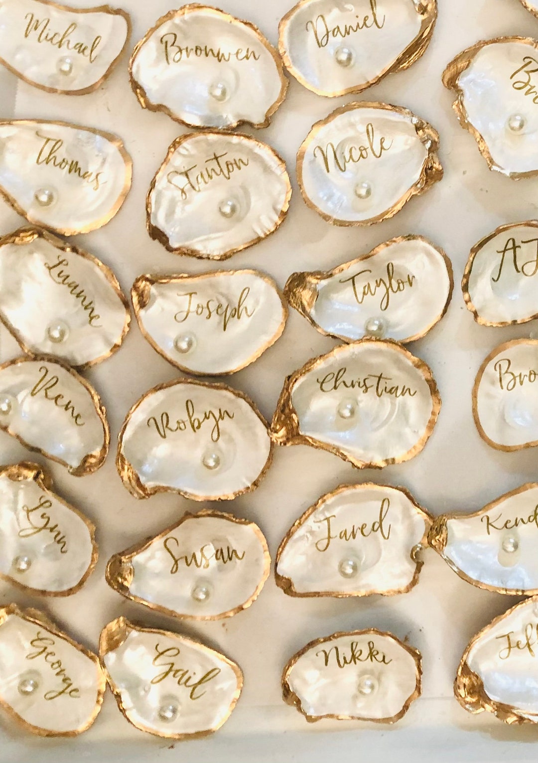 Oyster Shell Place Cards Wedding Place Cards Oyster Place - Etsy