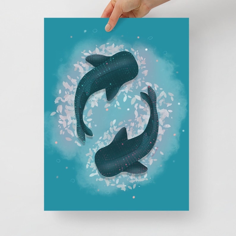 Two Whale Sharks Fine Art Print - Etsy