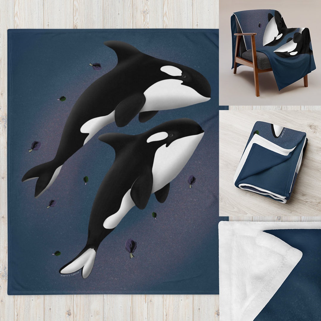 Orca Killer Whales Throw Blanket Hypoallergenic Soft - Etsy