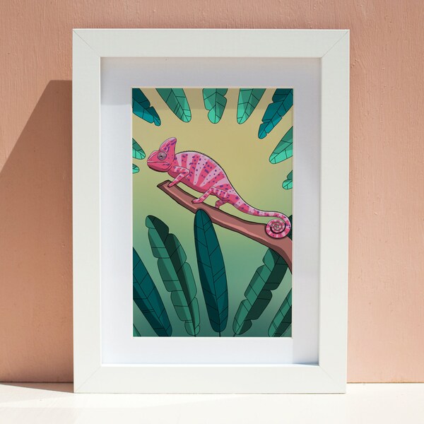 Chameleon Art - Etsy