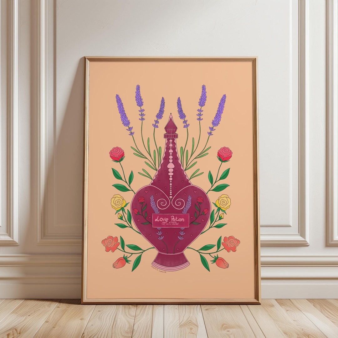 Love Potion Wall Art, Potion Bottle, Love Poster - Etsy