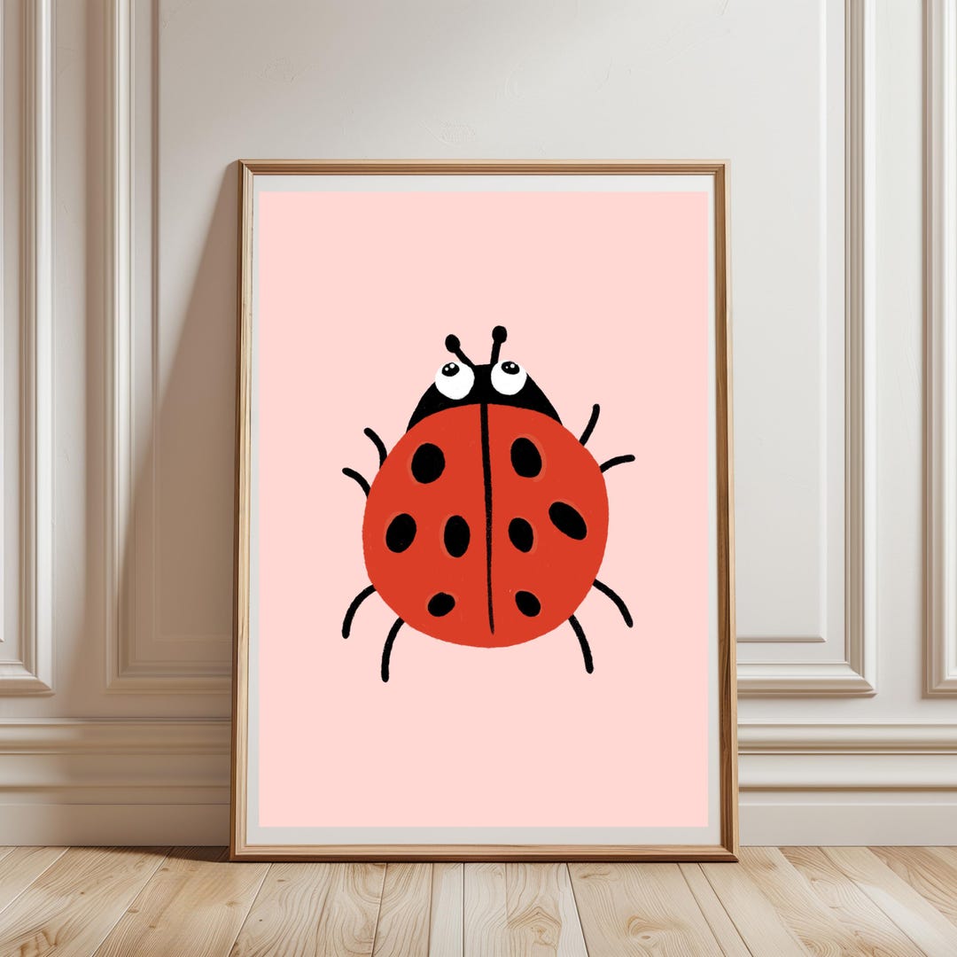 Ladybug Nursery Wall Art | Bug Printable for Kids | Digital Download ...