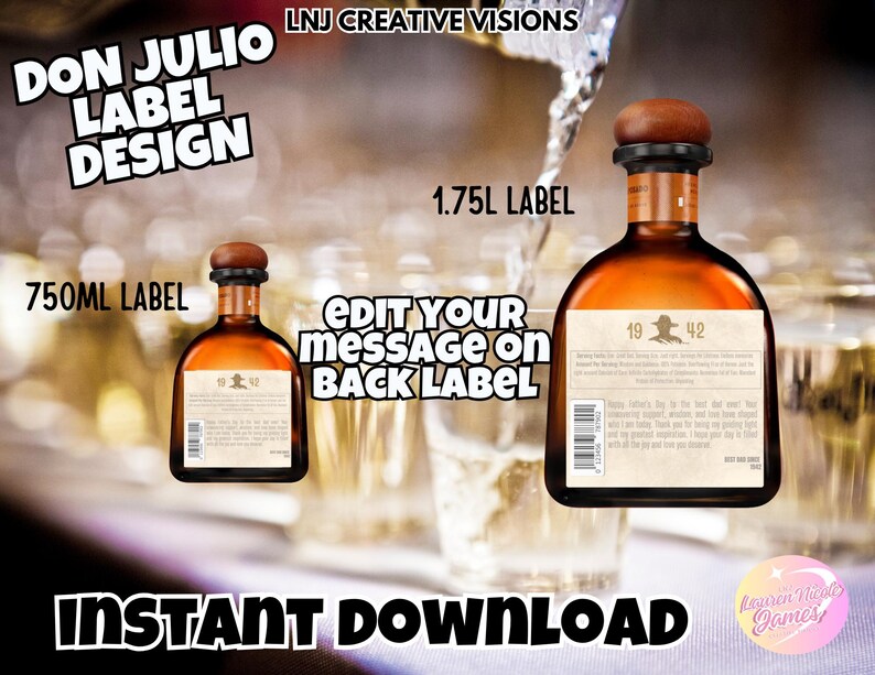 Don Julio Reposado Label Design Front and Back Label for 1.75L and ...