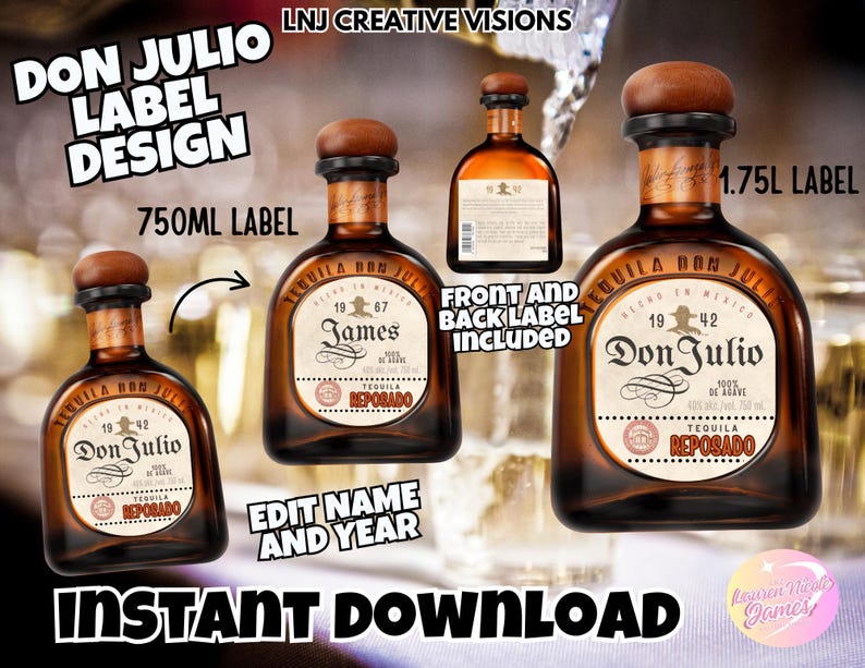 Don Julio Reposado Label Design Front and Back Label for 1.75L and ...
