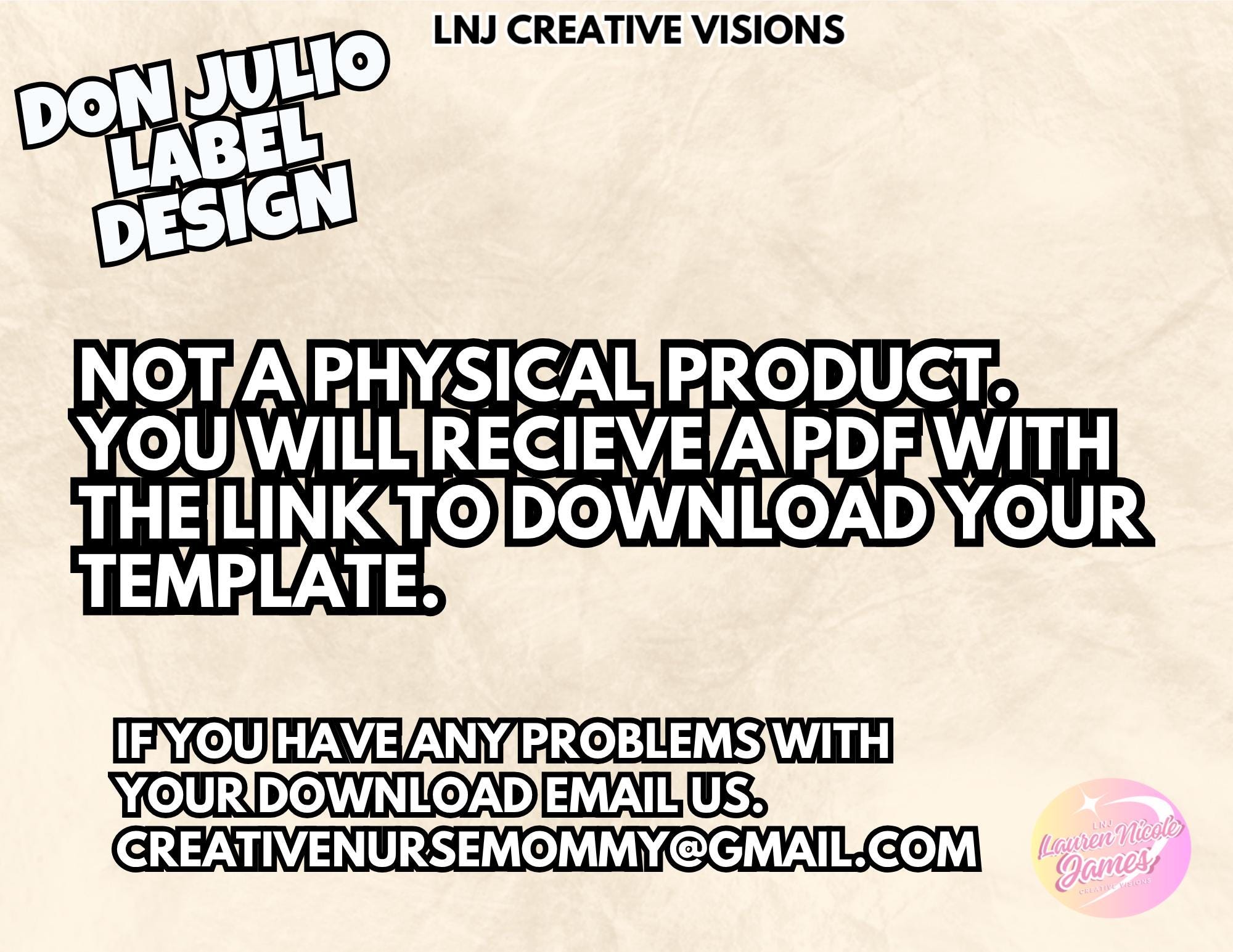 Don Julio Reposado Label Design Front and Back Label for 1.75L and ...