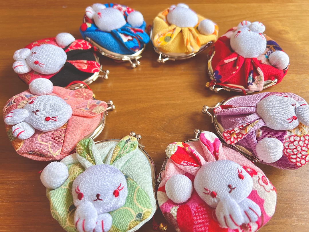 SUPER CUTE Bunny Pouch | Coin Purse | Japanese Style Fabric Bag | WASHI ...