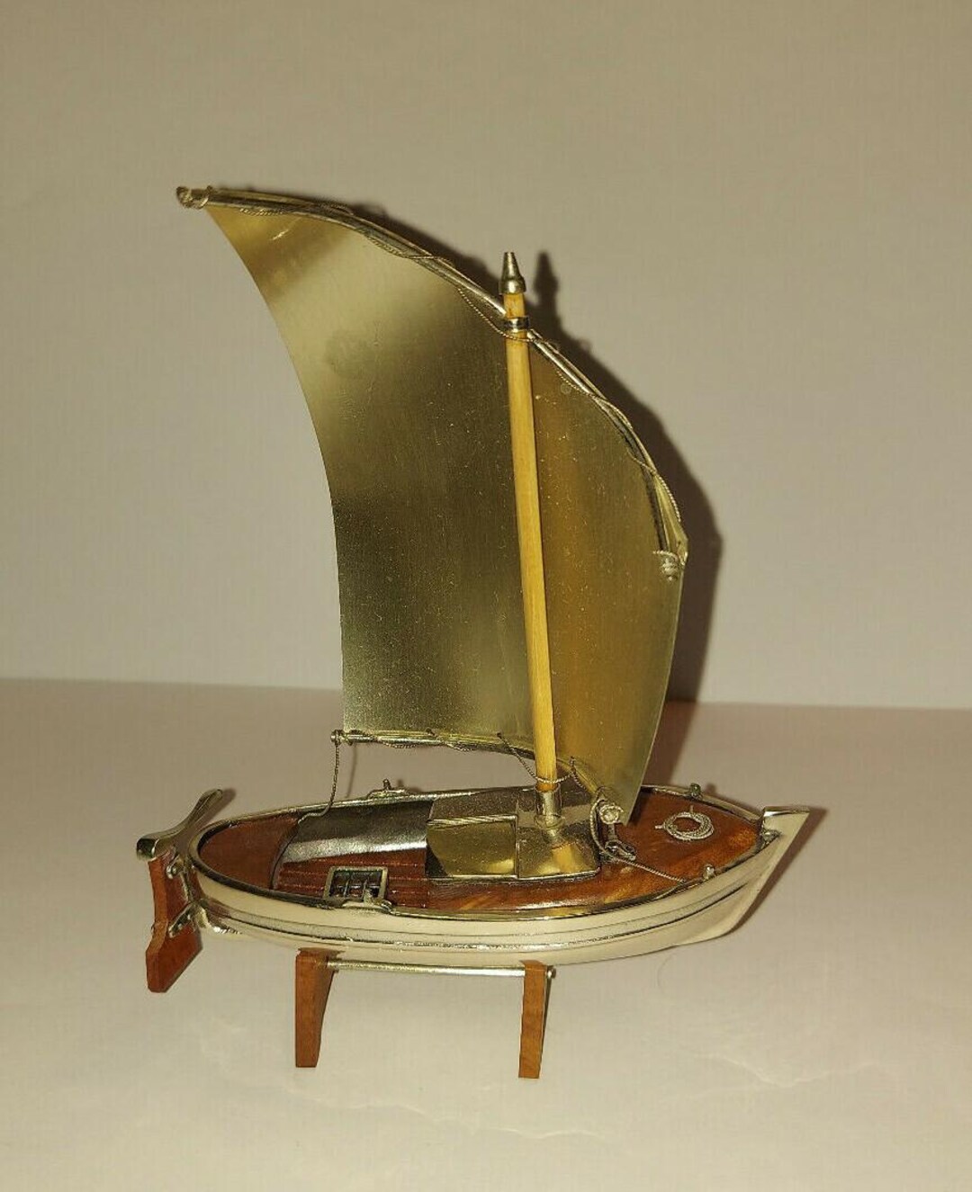 Miniature Sailing Ship in Silver and Briar Sacchetti Italy - Etsy