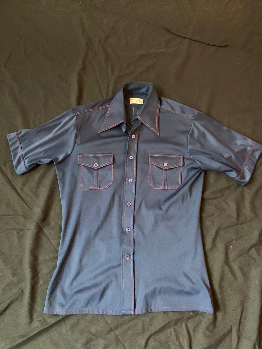 Vintage Polyester Button Up - Etsy