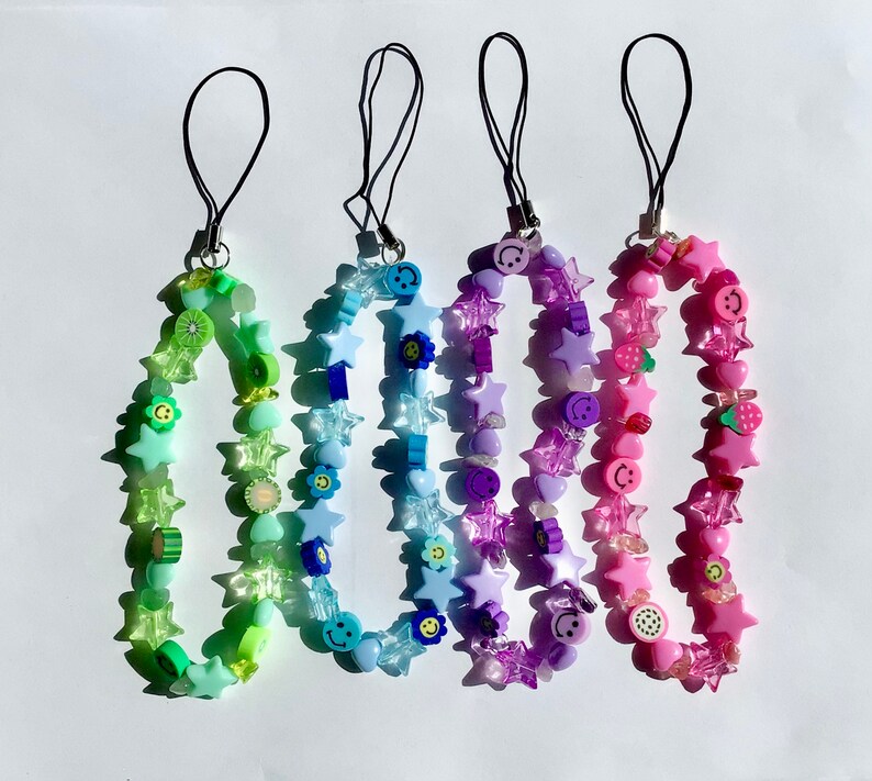 Cute Colorful Phone Charms 8 Colors Trendy Phone Keychains - Etsy