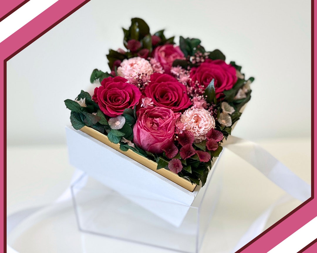 Pink Passion JAPANSE PRESERVED ROSE Gift Box in Designer Box. Forever ...