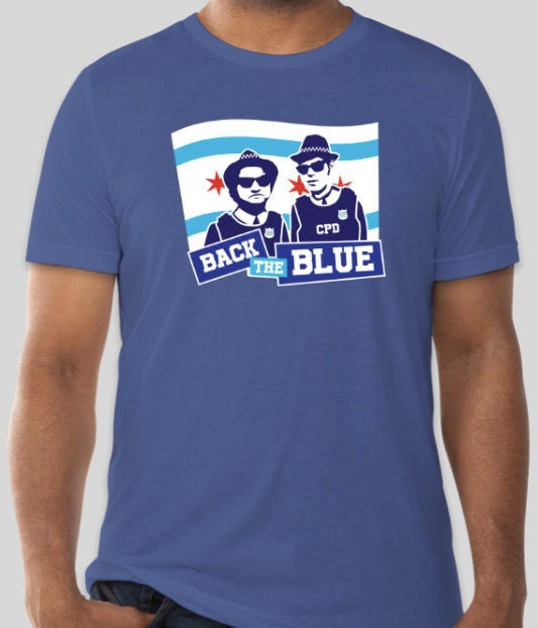 Back the Blue Tee Shirt - Etsy