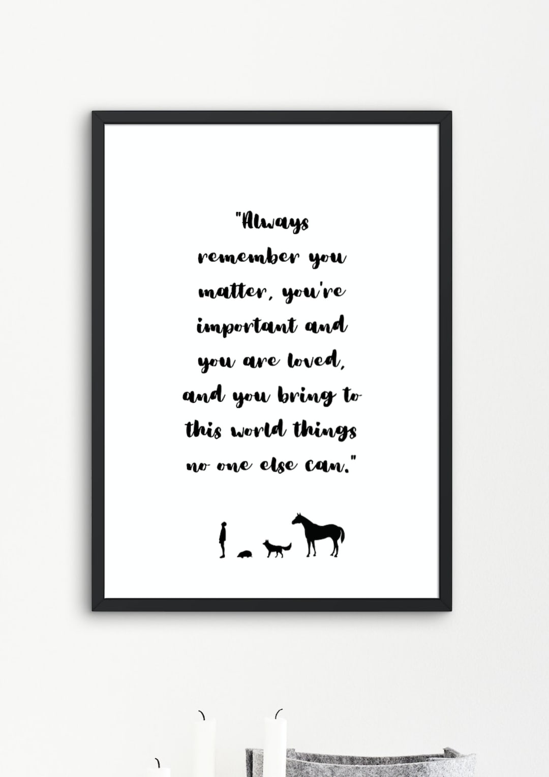 The Boy, the Mole, the Fox and the Horse Quote A4 Wall Art Digital ...