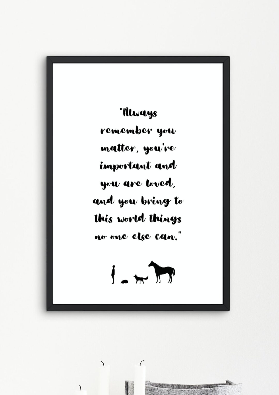 The Boy, the Mole, the Fox and the Horse Quote A4 Wall Art Physical Print Baby Gift Newborn ...