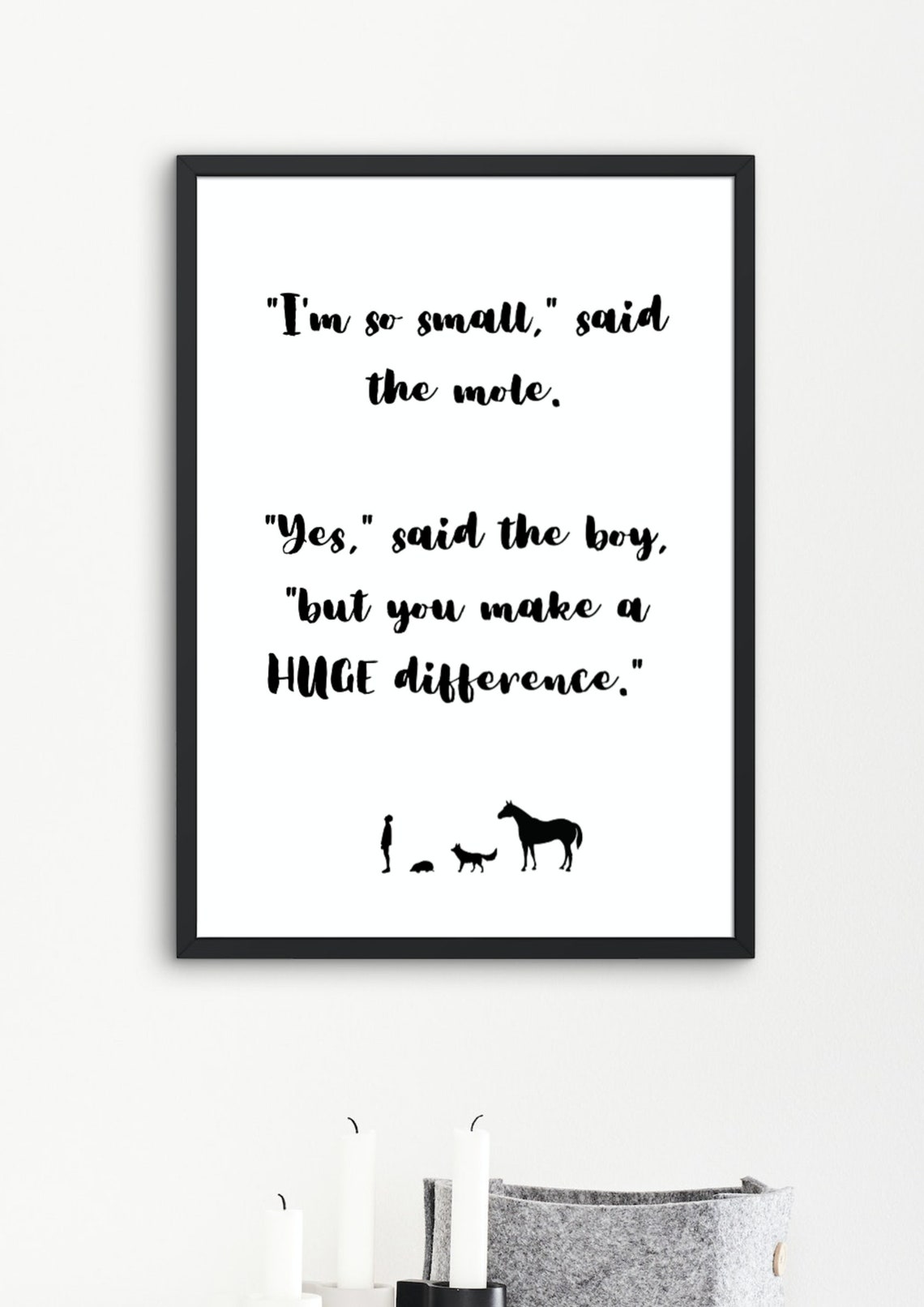The Boy, the Mole, the Fox and the Horse Quote A4 Wall Art Digital ...