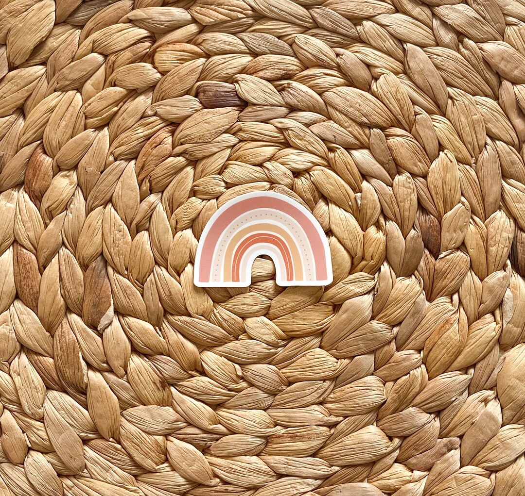 Boho Rainbow Vinyl Sticker Waterproof Stickers, Bumper Stickers, Boho ...