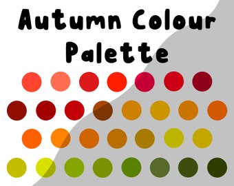 Autumn Leaves Colour Palette for Procreate | 30 Colours/swatches - Etsy