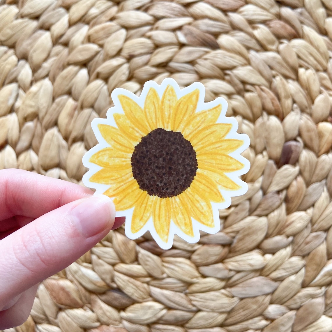 Sunflower Vinyl Sticker Floral Sticker, Sunflower Decal, Waterproof ...