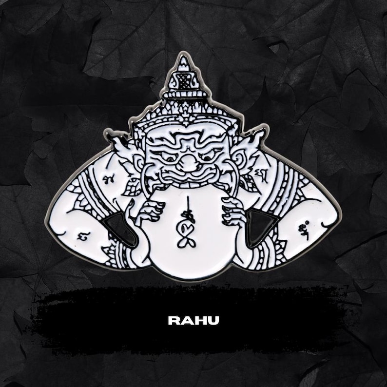 Rahu Muay Thai Enamel Pin Sak Yant Soft Lapel Pin Martial Arts Gym Bag ...