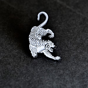 Muay Thai Enamel Pin Sak Yant Tiger Symbolic Power Strength Authority ...