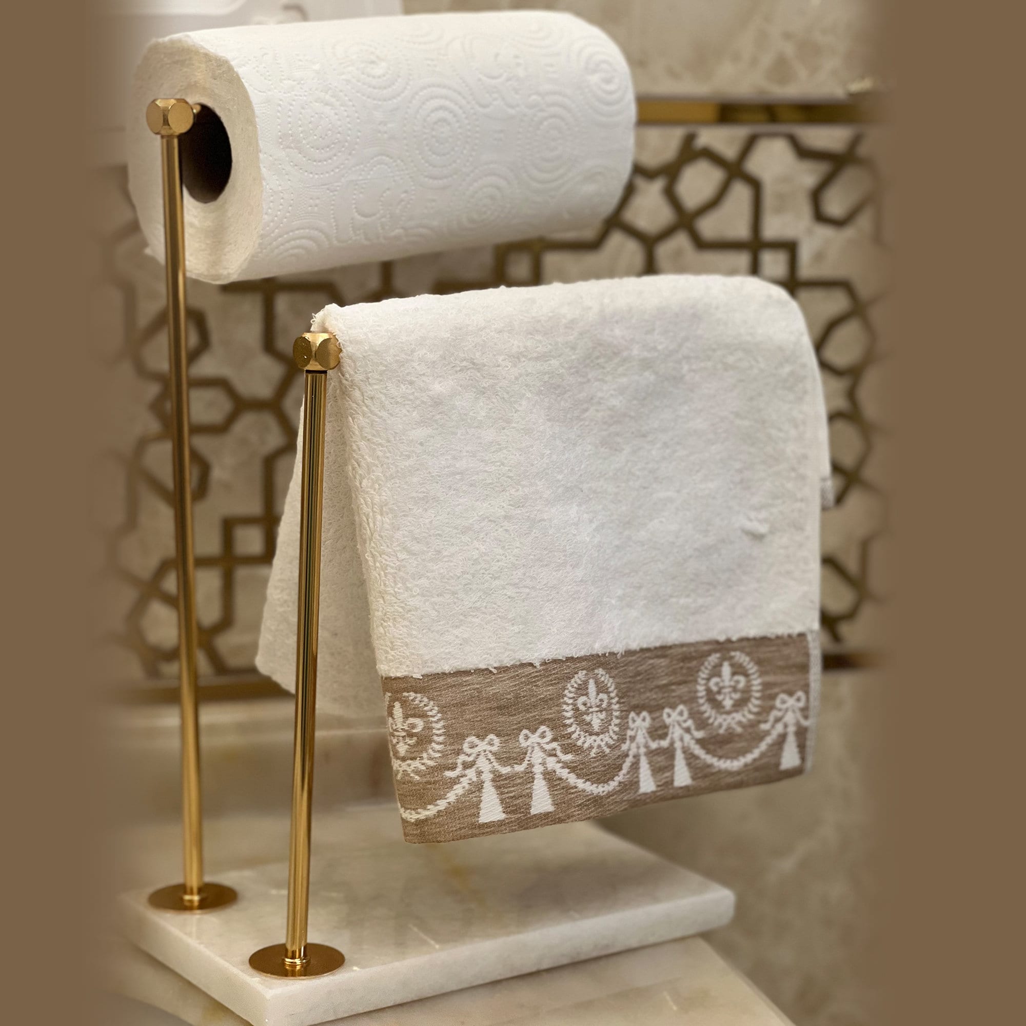 Towel Holder 2 Pcs, Decor Towel Holder, Metal Hanging Towel Holder With ...