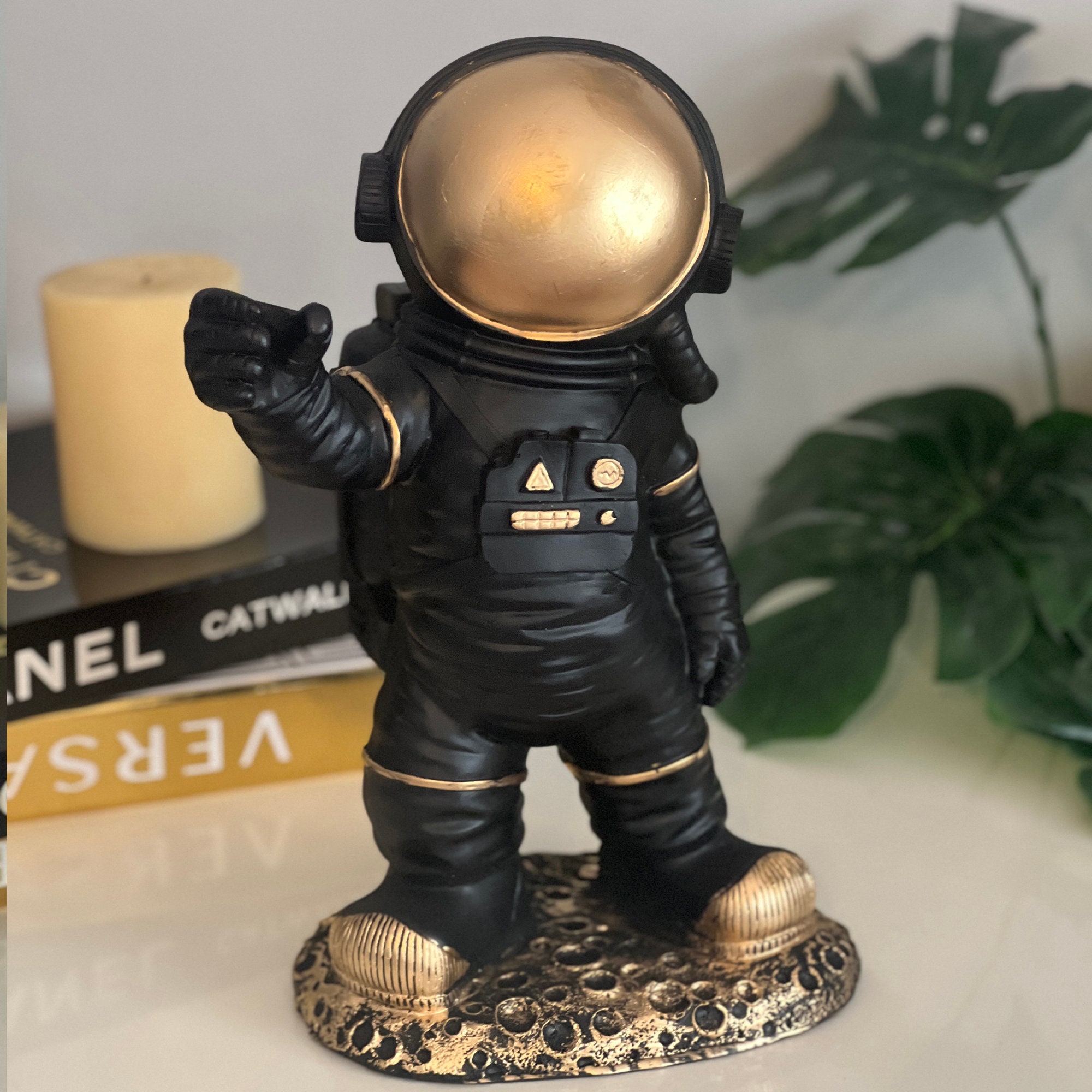 Black Astronaut Statue, Office Decor, Home Decor Spaceman, Nursery ...
