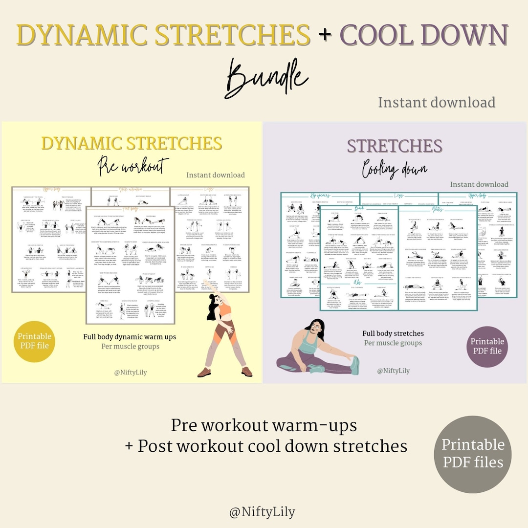 Stretches Bundle - Dynamic Stretches - Cool Down Stretches - Mobility ...