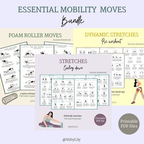 Stretches Bundle Dynamic Stretches Cool Down Stretches - Etsy